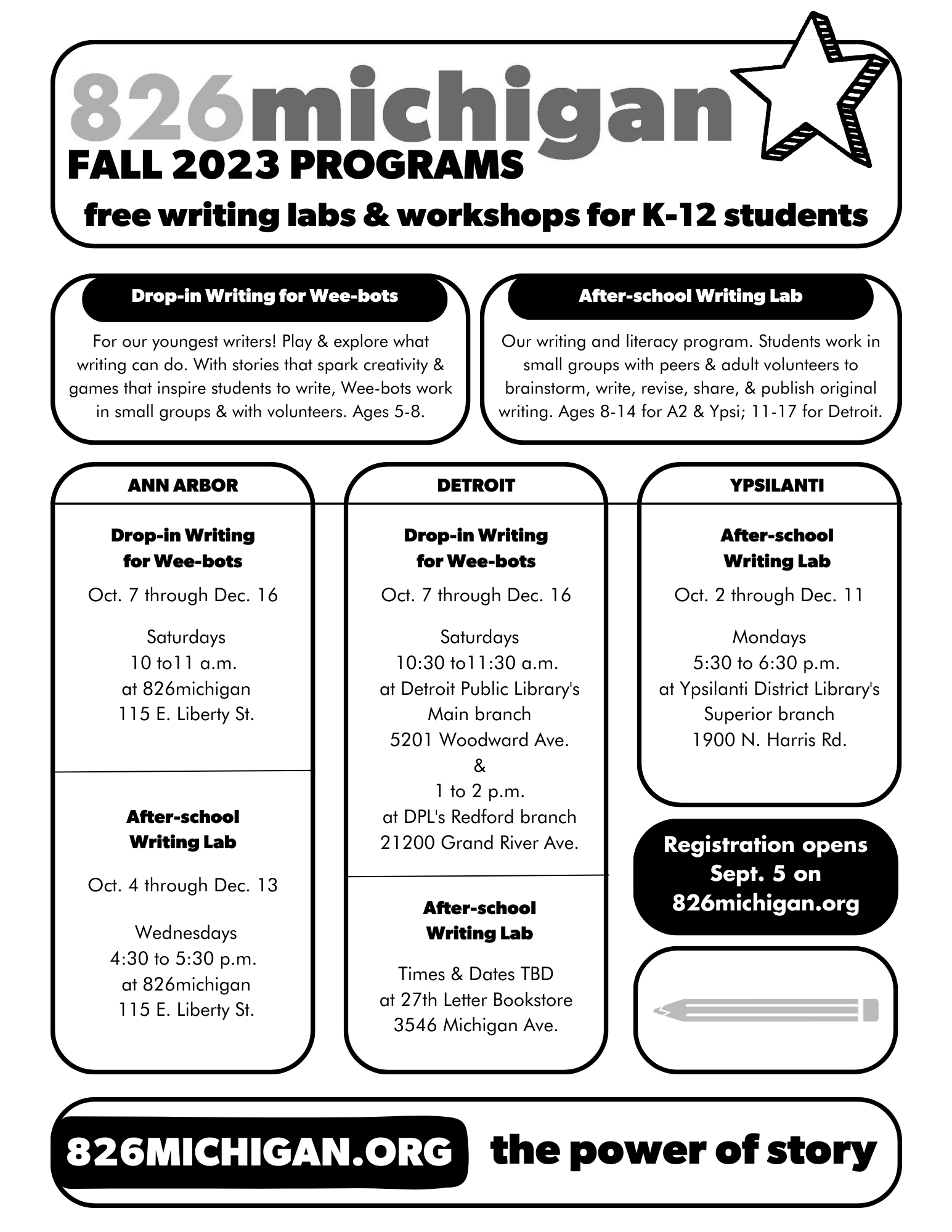 826michigan Programs - 826michigan